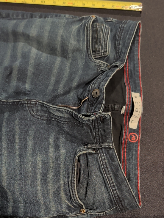 rebels | Jeans | Artful Rebel Shrunk Slim Fit Dark Blue Jeans With Red ...